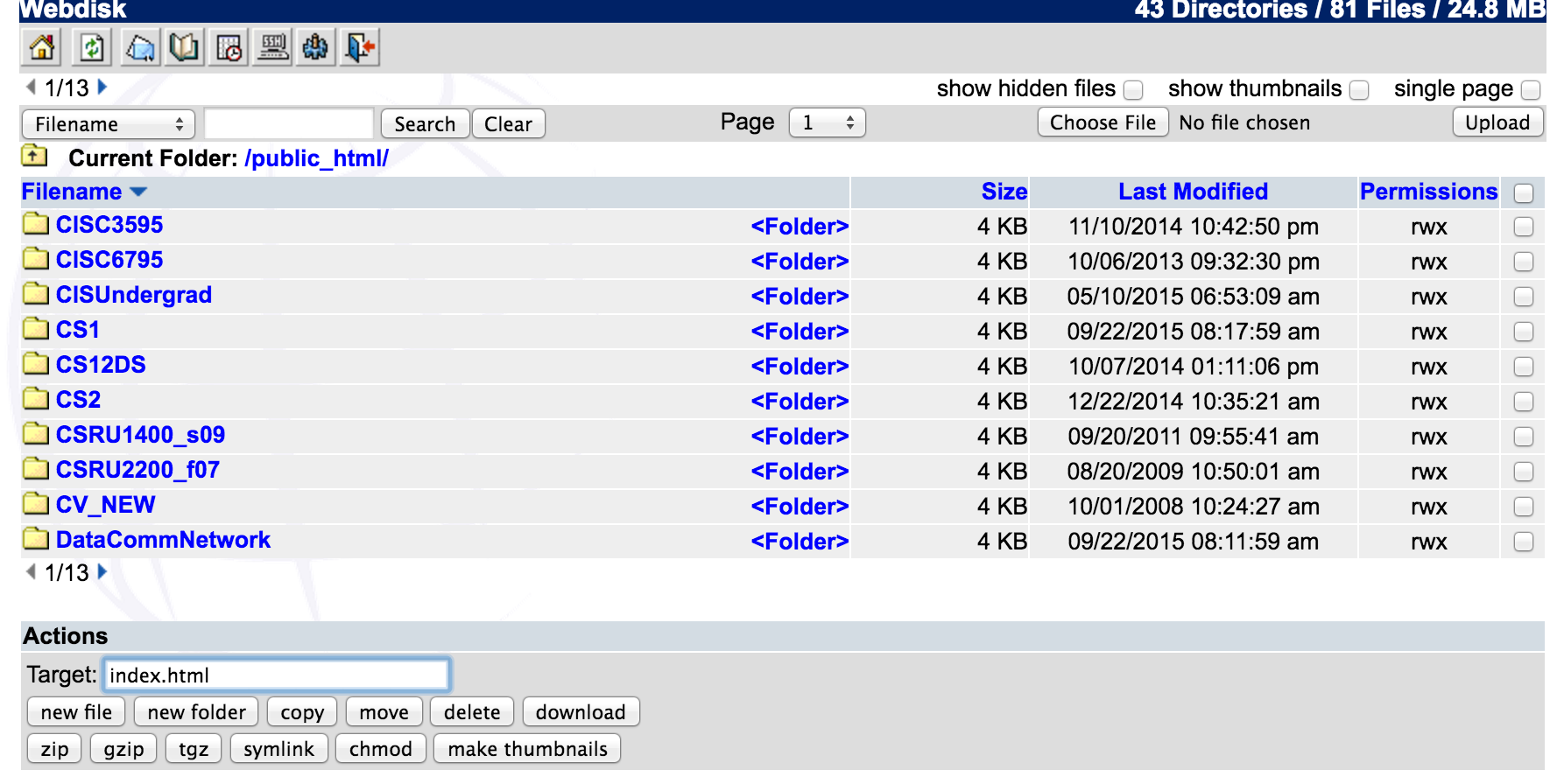 The file called index.html should now appear in the listing of files.We ...